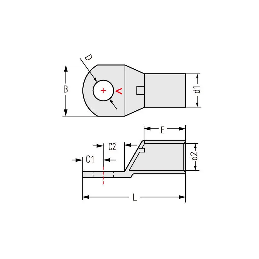 Non-Insulated TK Series Copper Tubular Lugs(Spy Hole)-Cable Lugs-Airic